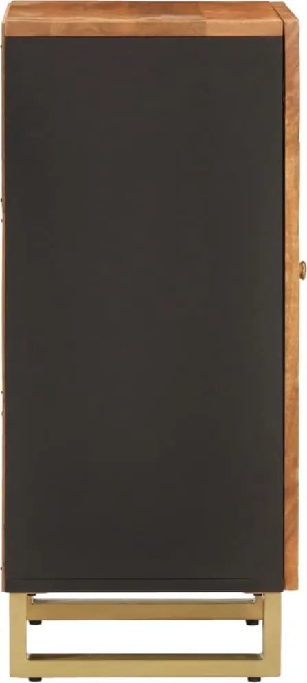 vidaXL Odkládací skříňka hnědá a černá 40x33,5x75 cm masivní mangovník [356807]