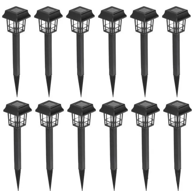SADA 12x LED Solární lampa LED/0,06W/1,2V 1xAA 6500K IP44 100 mAh