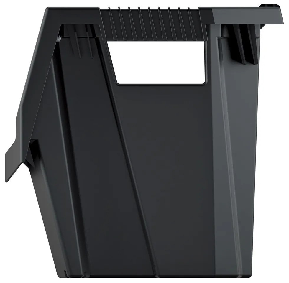 Prosperplast Dílenský úložný box se zkosenou hranou HEAVY DUTY, černý, 40 × 29 × 28 cm, M