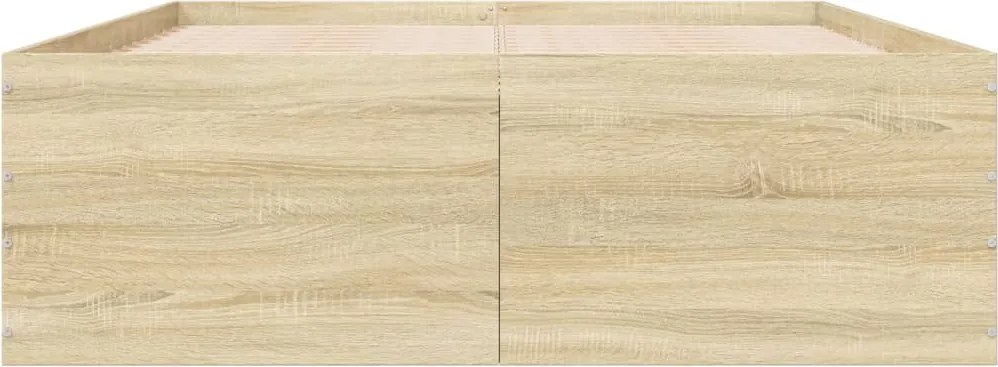 Rám postele dub sonoma 135 x 190 cm kompozitní dřevo 3280946