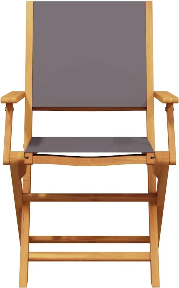 3dílný bistro set antracitový textil a masivní dřevo 3281809