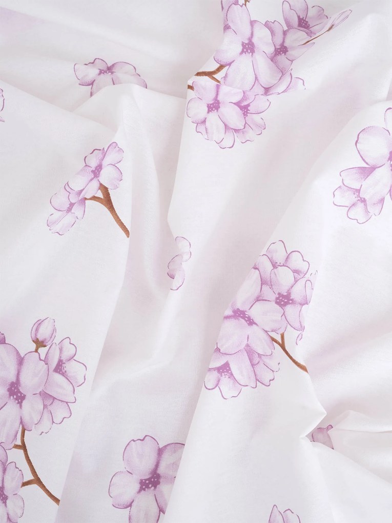MK Lůžkoviny Francouzské bavlněné povlečení Renforcé - Sakura 220 × 200 cm, 2ks 70 x 90 cm