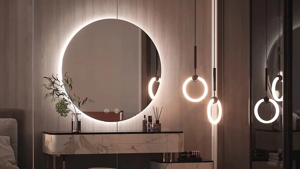 Tutumi Rea, kulaté LED zrcadlo 90cm HZJ090, HOM-02822
