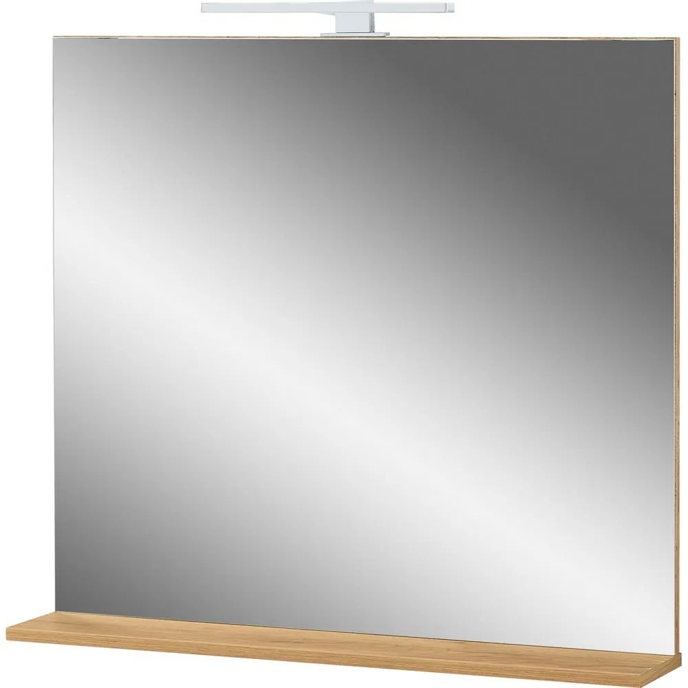 Nástěnné zrcadlo s osvětlením a poličkou 76x75 cm Menen – Germania