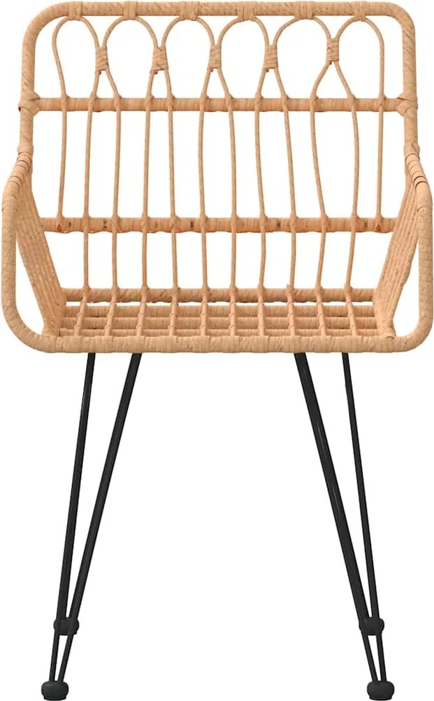 Zahradní židle 2 ks s područkami 56 x 64 x 80 cm PE ratan 319426