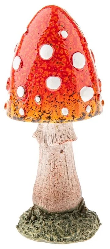 Podzimní dekorační houba Muchomůrka, 12 cm, polyresin