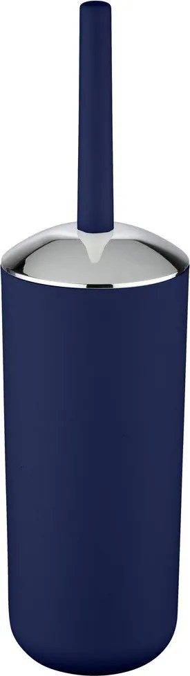 Uzavíratelný zásobník na WC BRASIL, barva modrá + štětka WC, WENKO
