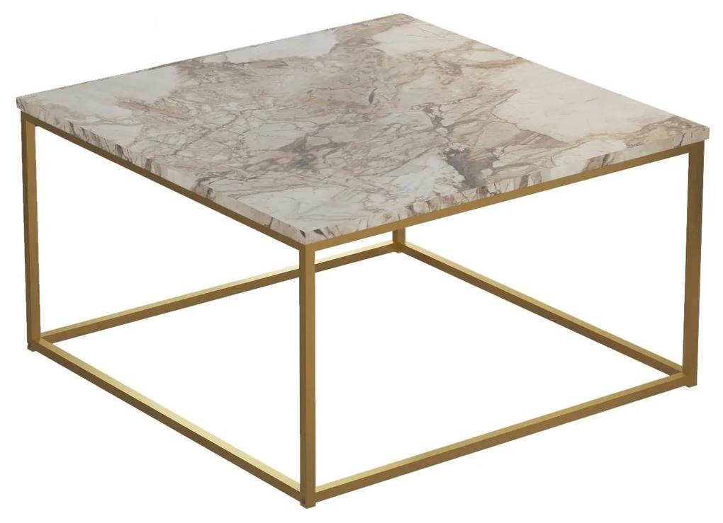 Konferenční stolek Val (bílá + zlatá). 1089683