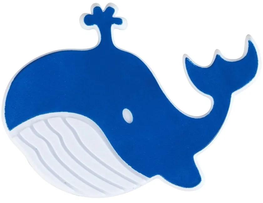 Sada 5 modrých protiskluzových nálepek do vany Wenko Whale