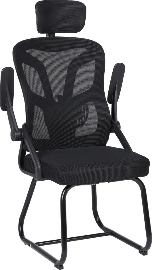 Ergonomická kancelářská židle STEEL - černá síťovina