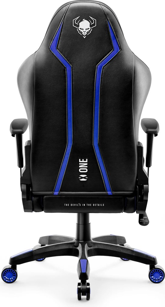 Herní křeslo z eko kůže Normal Size, černý-modrý: Diablo X-One 2.0