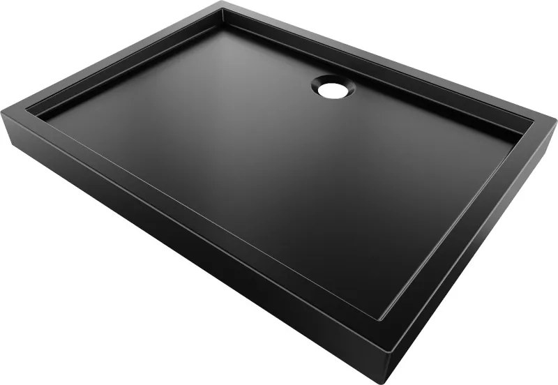 Mexen Flow+ obdélníková vanička 110 x 90 cm, černá matná, 46R709011H