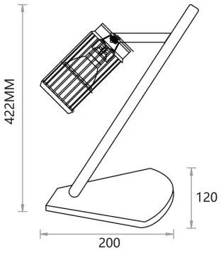 Stolní lampa VERTICAL 1xGU10/8W/230V černá
