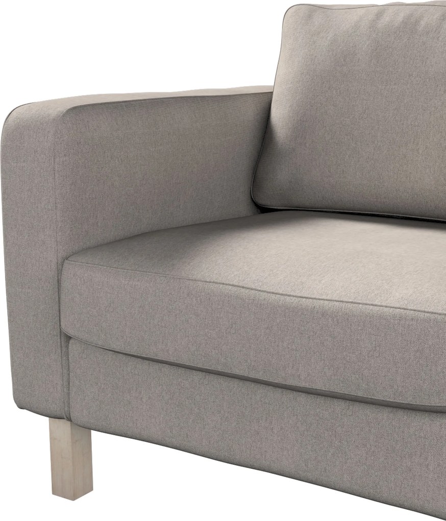 Potah na křeslo IKEA Karlstad, krátký barva béžová látka pletený vzor