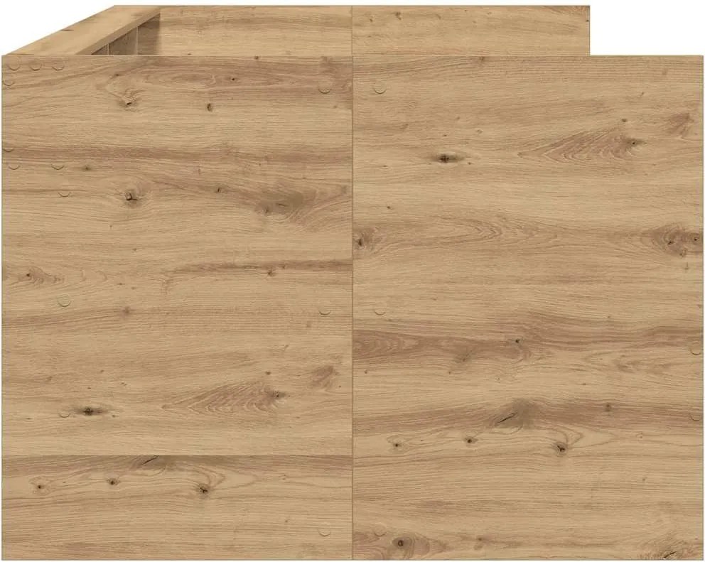 Daybed se zásuvkou Artisanový dub 75 x 190 cm Kompozitní dřevo 3334006