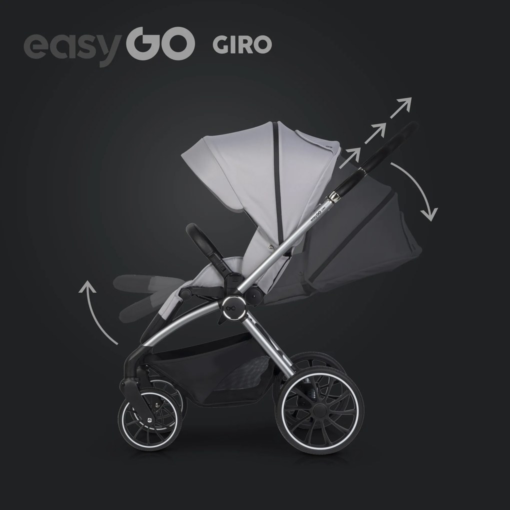 Kombinovaný kočárek EasyGo Giro 2v1 Cloudy Gray