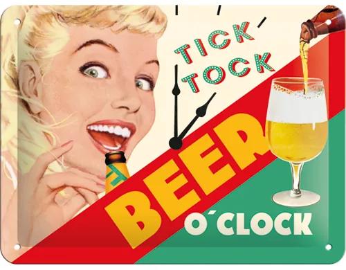 Nostalgic Art Plechová cedule - Beer O'Clock