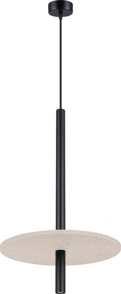 Sollux Lighting Závěsná lampa FELTRO 1 černá/béžová