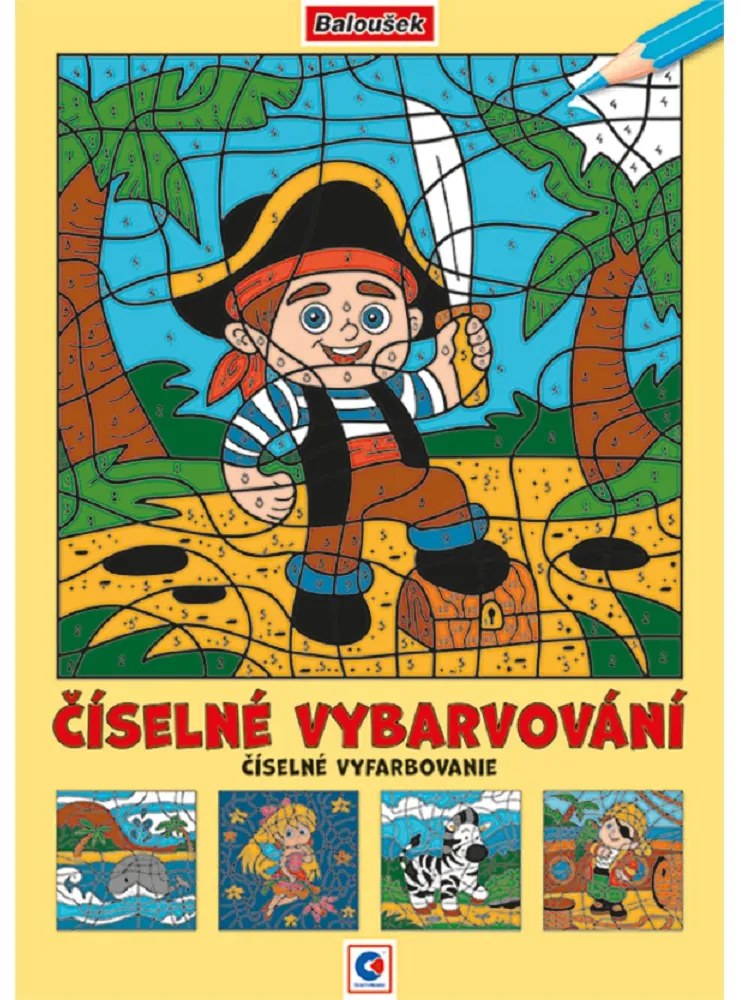 Baloušek - omalovánka A4, Číselné vybarvování