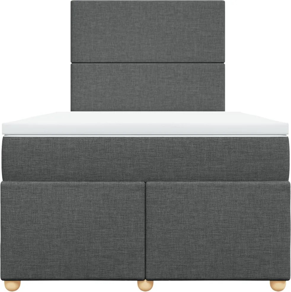 Box spring postel s matrací tmavě šedá 120x190 cm textil 3293513