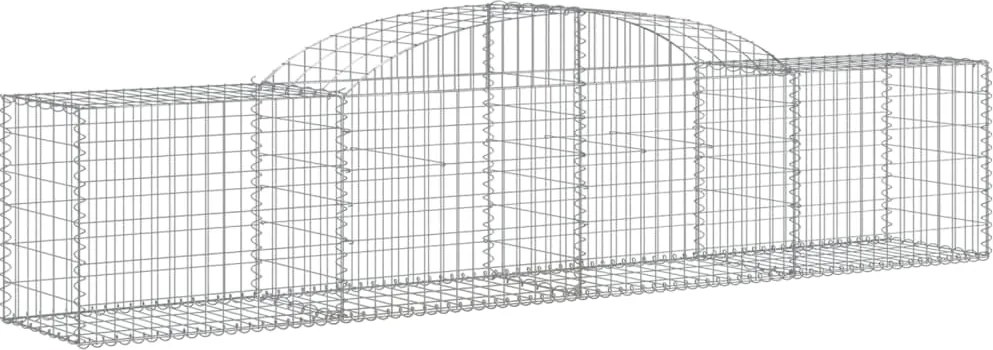 Klenuté gabionové koše 12 ks 300x50x60/80 cm pozinkované železo 3146675