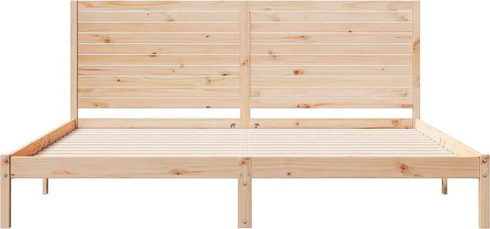 Prodloužený rám postele bez matrace 180 x 220 cm masivní dřevo 3309317