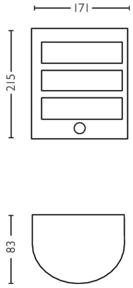 Philips-LED Venkovní nástěnné svítidlo se senzorem PYTHON LED/6W/230V 4000K IP44