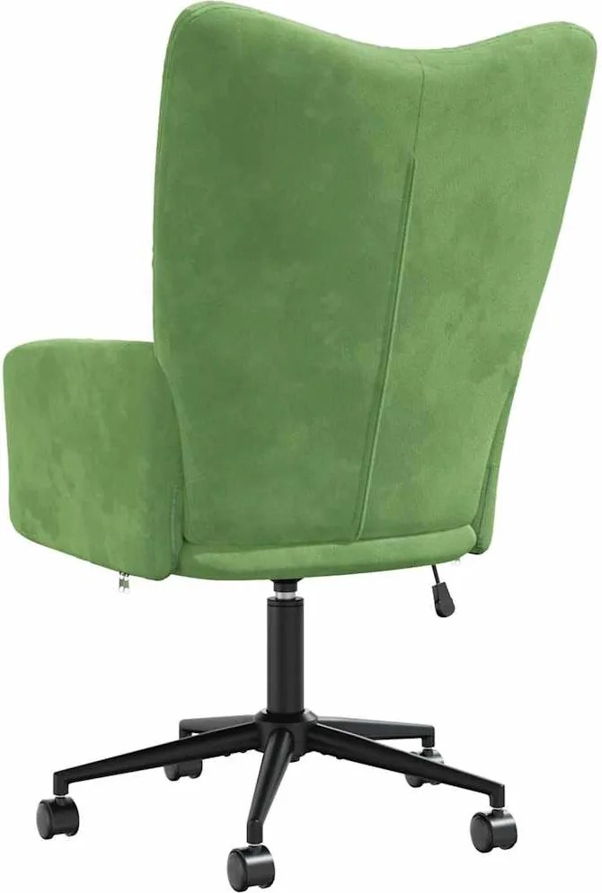 Relaxační křeslo světle zelené samet 328175