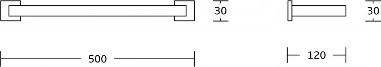 Mexen příslušenství, Vox skleněná polička, chromová, 707037-00