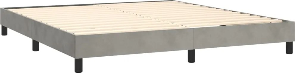 Box spring postel s matrací světle šedá 180x200 cm samet 3141497