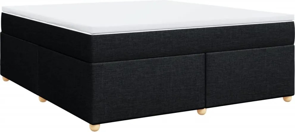 Box spring postel s matrací černá 180x200 cm textil 3285396