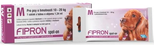 Fipron 134mg spot-on M a.u.v. sol 1x1,34 ml (pipety)