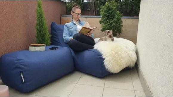 SakyPaky Plážo outdoor sedací vak lahvově zelená