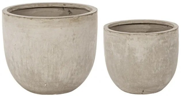 BIZZOTTO set 2 nízkých květináčů SAND světlá 0790566