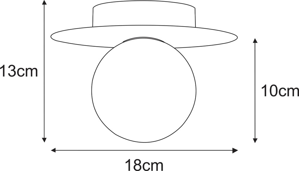 Světla a lustry REDO GROUP Bílé stropní svítidlo koule ROBIN K-5432 1×G9