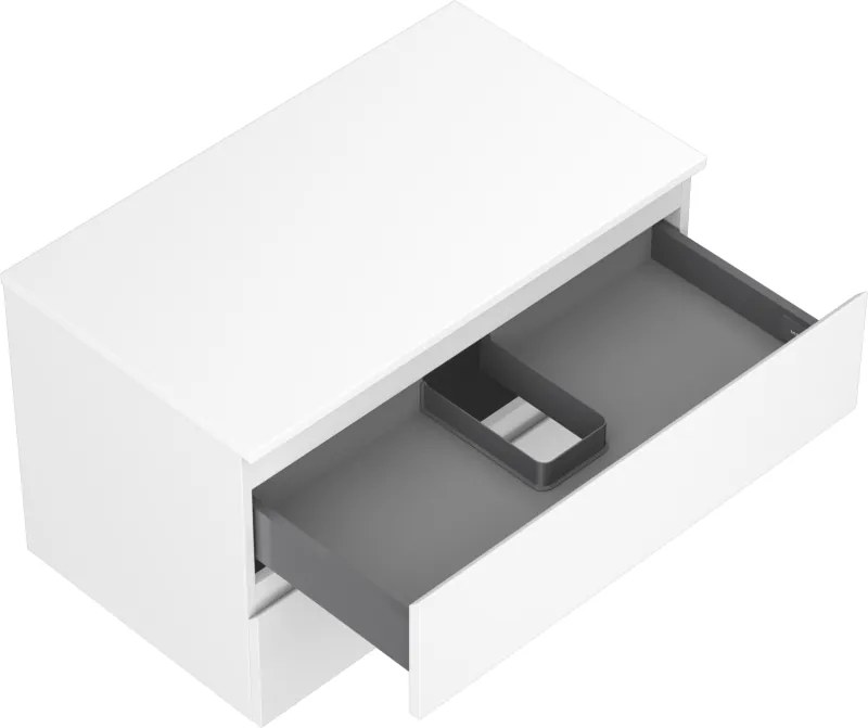 Mexen Orio, koupelnová skříňka 80 cm s horní částí, 2 zásuvky, bílá matná, 91A10-08047-2-BFFC01