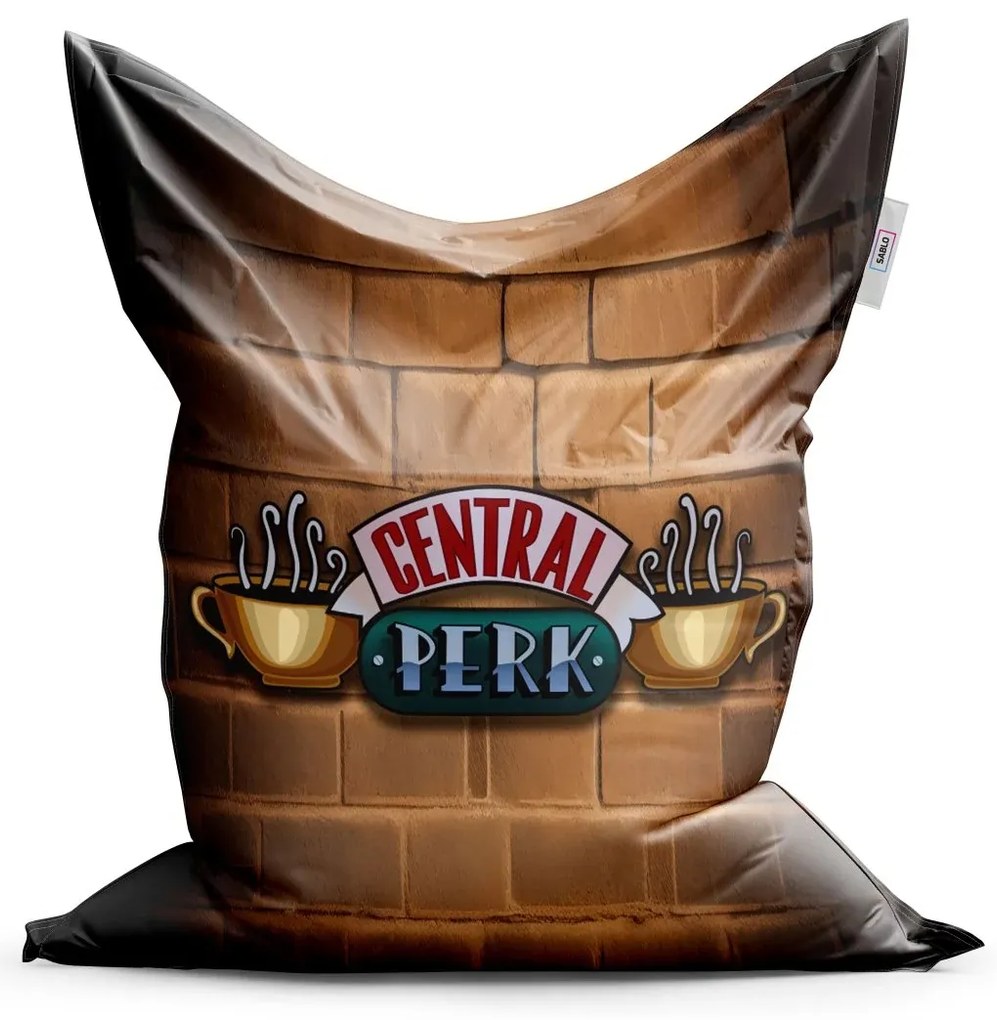 Sablio Sedací vak Seriál přátelé CENTRAL PERK Cihly - 150x100 cm
