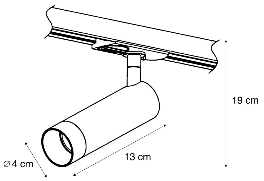 Moderní béžový reflektor pro 1fázový kolejnicový systém GU10 35mm - Iconic Jeana Luxe