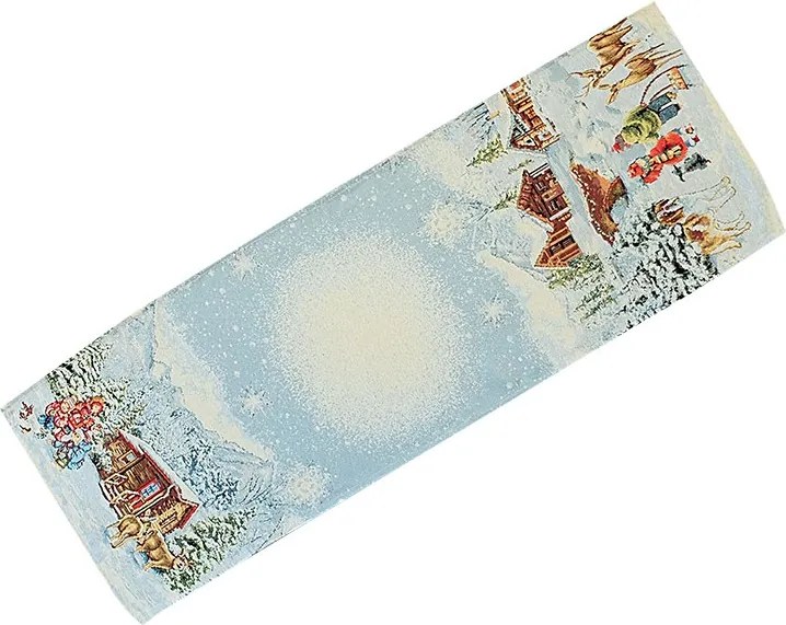 Gobelínový ubrus Zimní krajinka 35 × 100 cm