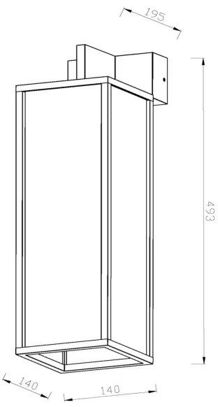 Lucide 27806/01/30- Venkovní nástěnné svítidlo LAURENS 1xE27/40W/230V IP54 černá