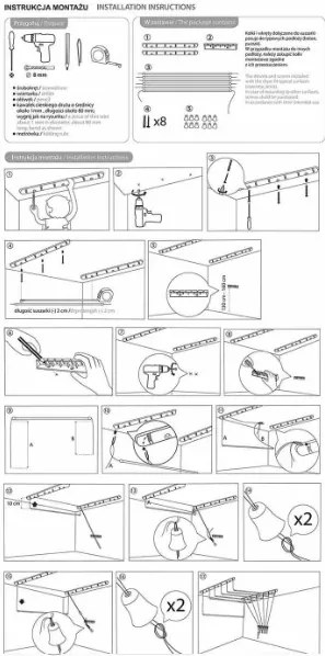 Erga Erga, stropní věšák na sušení prádla 5x180 cm, bílé, ERG-SEP-10SUSSUF5PP18