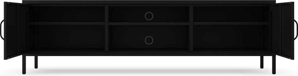 TV stolek kovový široký XL na nožkách, černá, 1700x400x500 mm: ROSARIA