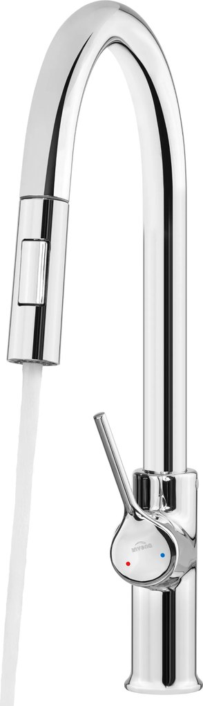 Invena Farsala, dřezová baterie s výsuvnou 2-funkční výlevkou h-433, chromová, INV-BZ-40-U01-S