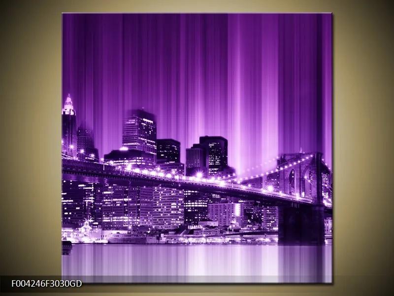 Moderní fialový obraz města New York (), 40 dalších rozměrů