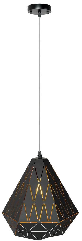 Toolight - Trojúhelníková stropní lampa 1xE27 APP252-1CP, černá, OSW-08007