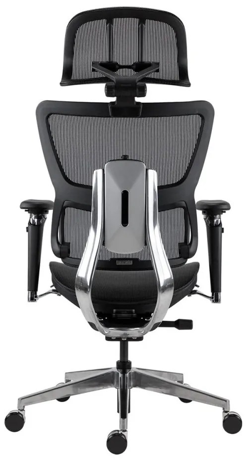Antares Kancelářská ergonomická židle FIERO — síť, černá, nosnost 150 Kg