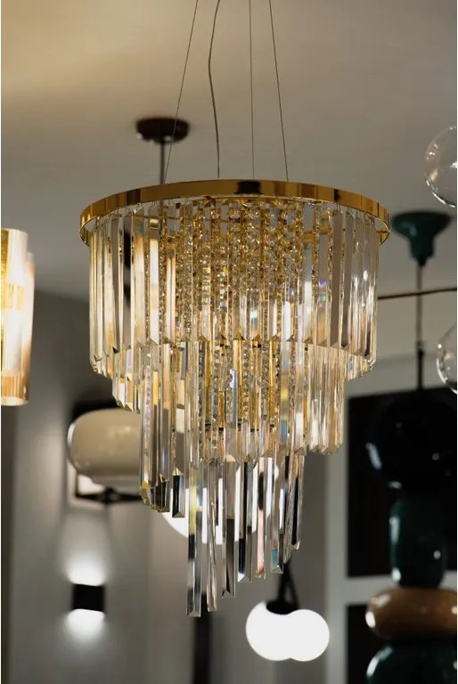 Ideal Lux Závěsné svítidlo CARLTON SP12, ø 50 cm Barva: Chrom