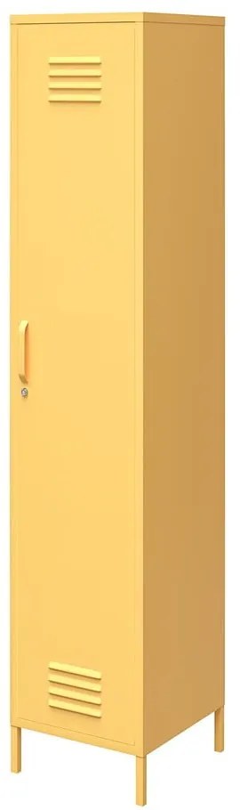 Žlutá kovová uzamykatelná skříň 38x185x40 cm Cache – Novogratz