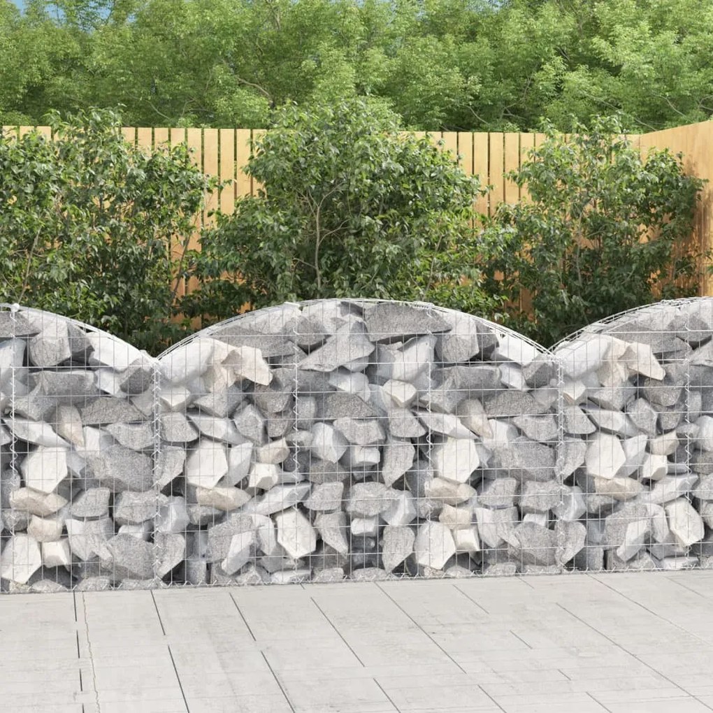 Klenutý gabionový koš 150 x 30 x 80/100 cm pozinkované železo