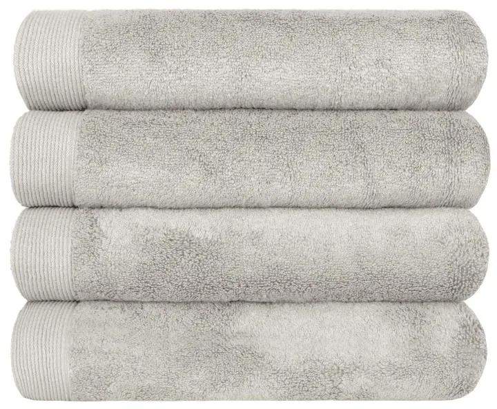 SCANquilt modalový ručník MODAL SOFT šedobéžová malý ručník 30 x 50 cm